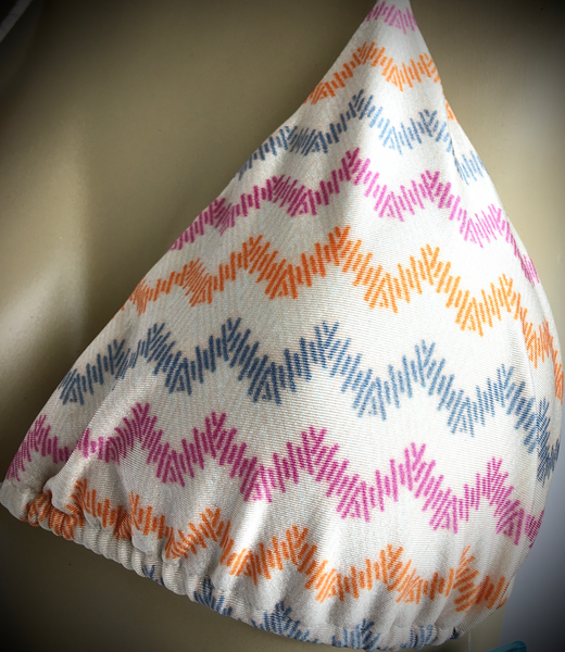 Pink and Blue Zig Zag Stripe Triangle String Bikini - Zuzu Swim - A...